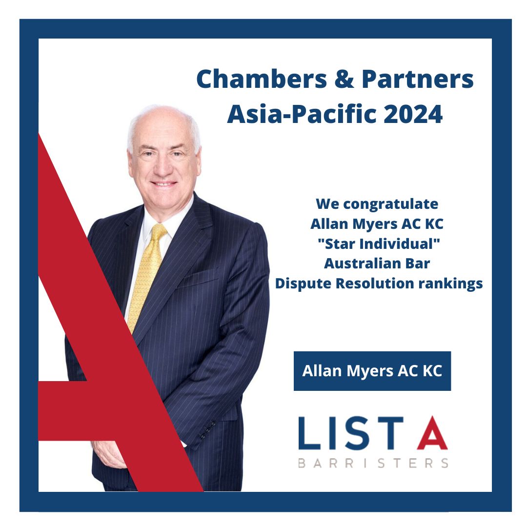 Chambers & Partners 2024: Australian Bar Dispute Resolution rankings ...