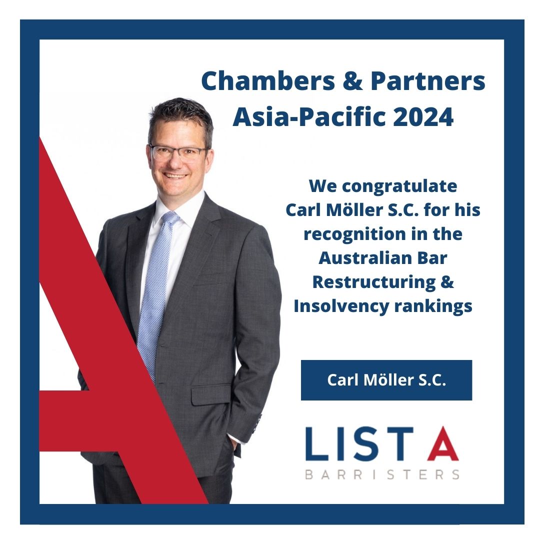 Chambers & Partners 2024: Australian Bar Restructuring & Insolvency rankings - List A Barristers