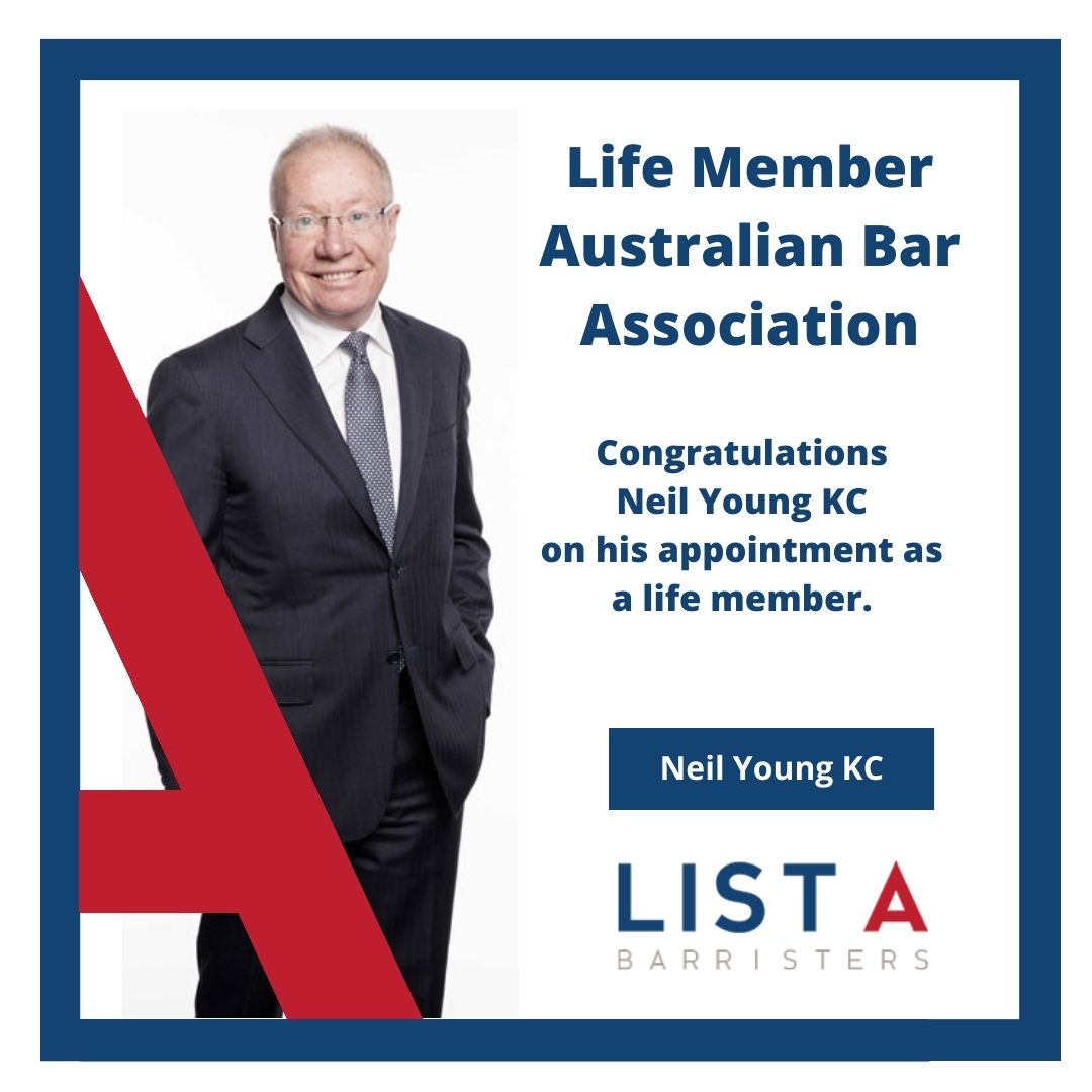 Appointment of Neil Young KC as a Life Member of the Australian Bar ...