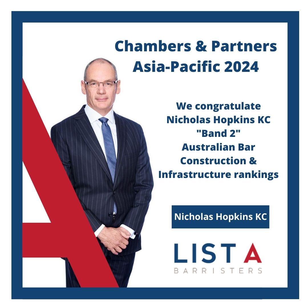 Chambers & Partners 2024: Australian Bar Construction & Infrastructure ...