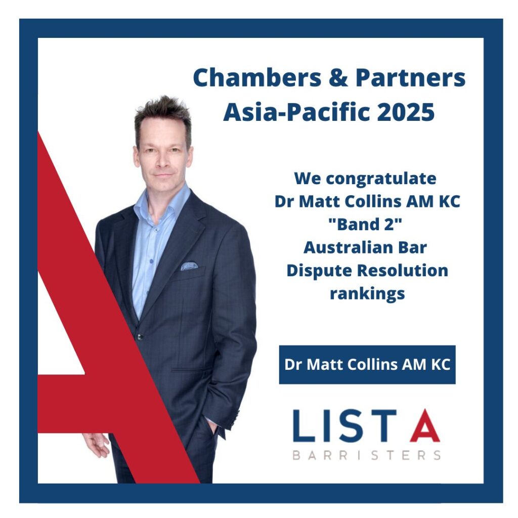 Chambers & Partners 2025: Australian Bar Dispute Resolution rankings ...